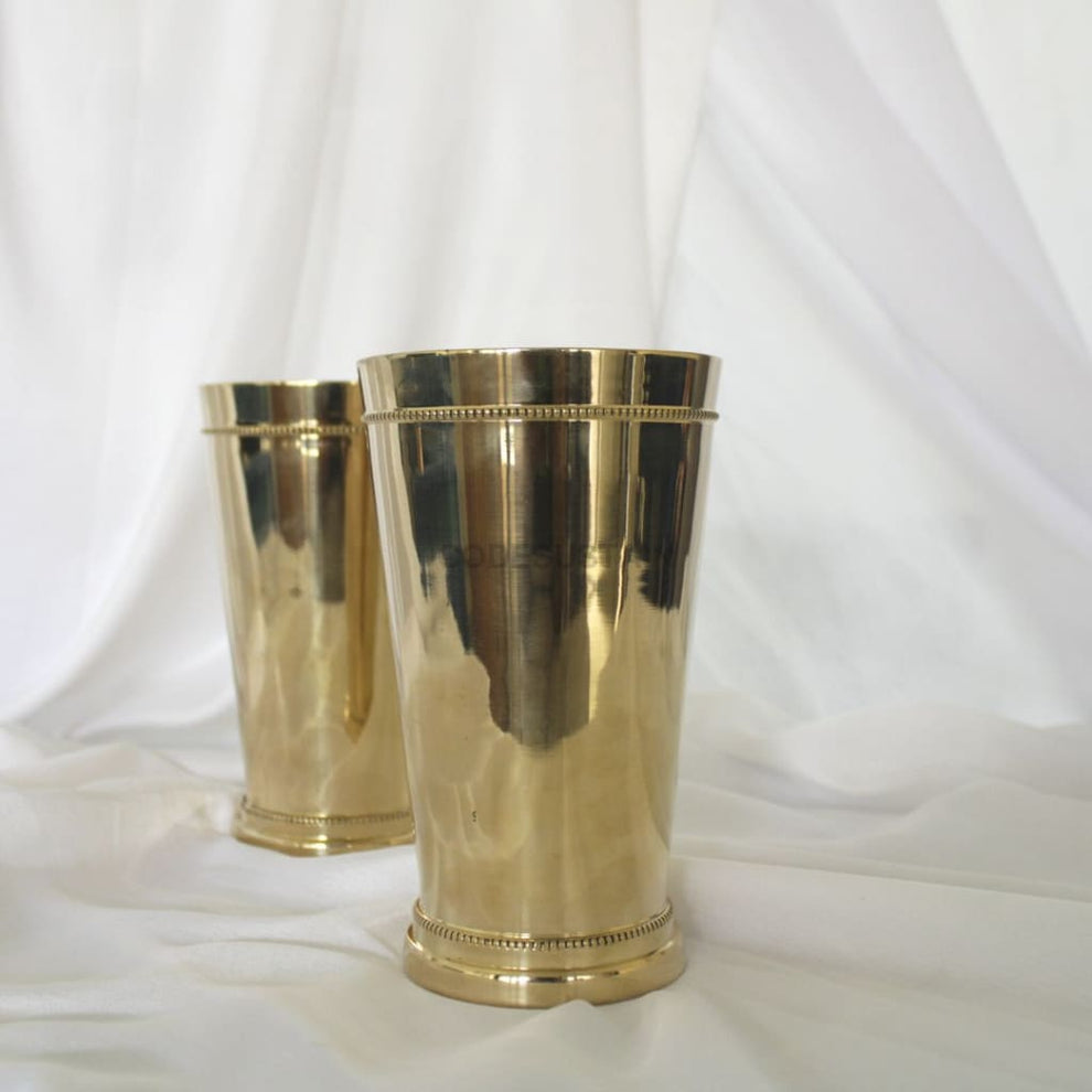 Brass Patiala Glass Lassi | Traditional Indian Drinkware for Refreshing ...