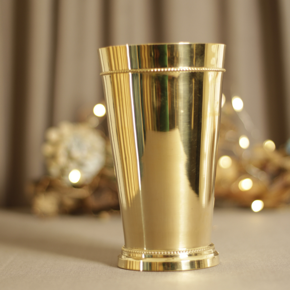 Brass Patiala Glass Lassi | Traditional Indian Drinkware for Refreshing ...