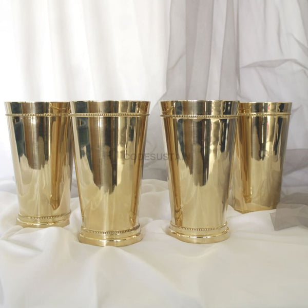 Brass Patiala Glass Lassi | Traditional Indian Drinkware for Refreshing ...
